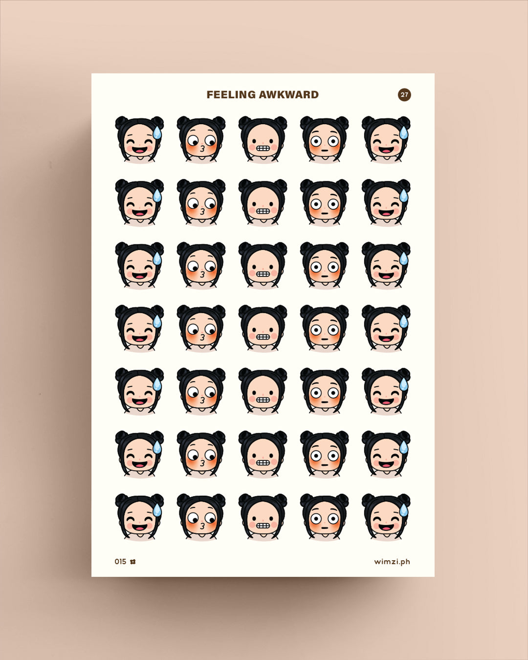 Feeling Awkward Wimoji Planner Stickers – Wimzi