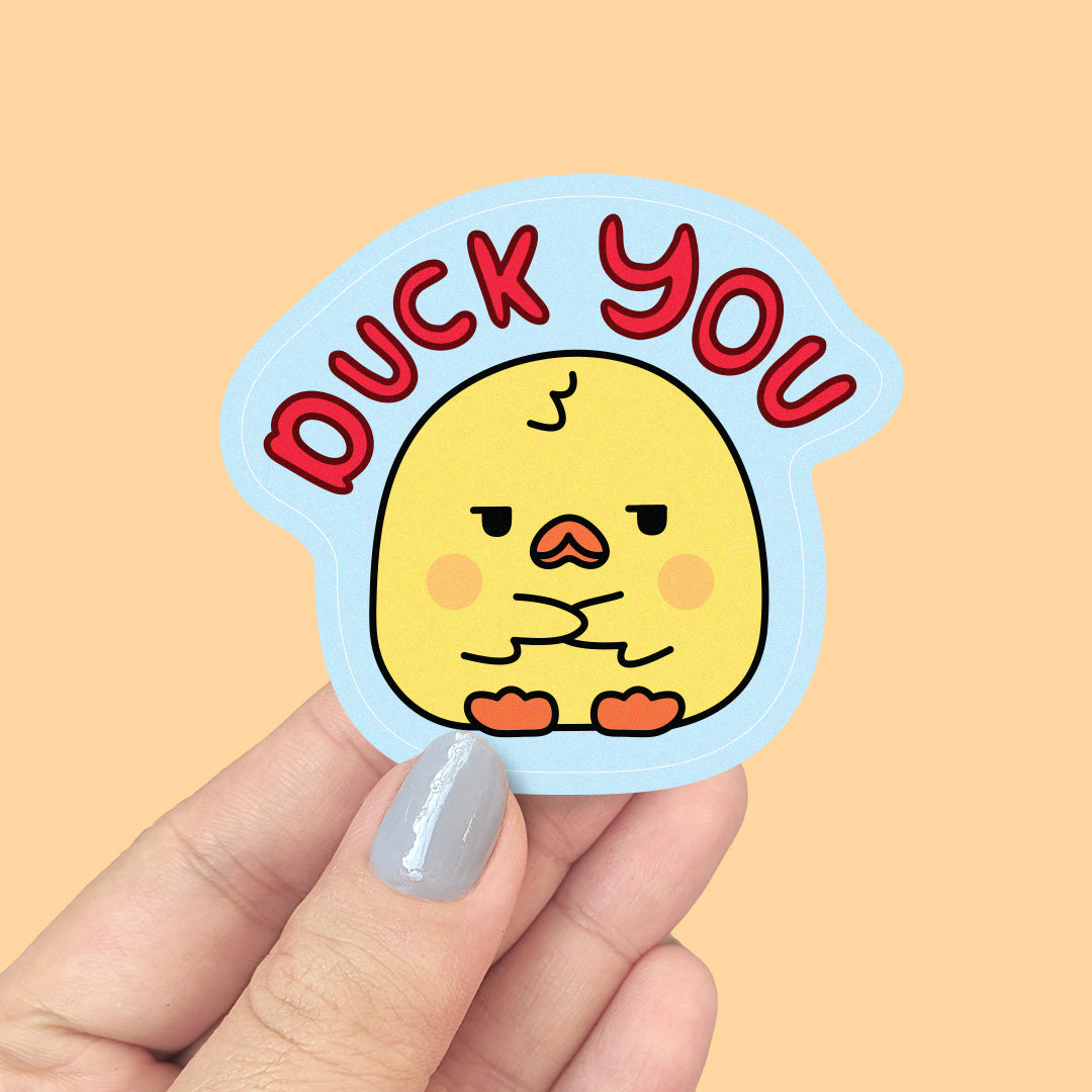 Duck You Waterproof Vinyl Sticker – Wimzi