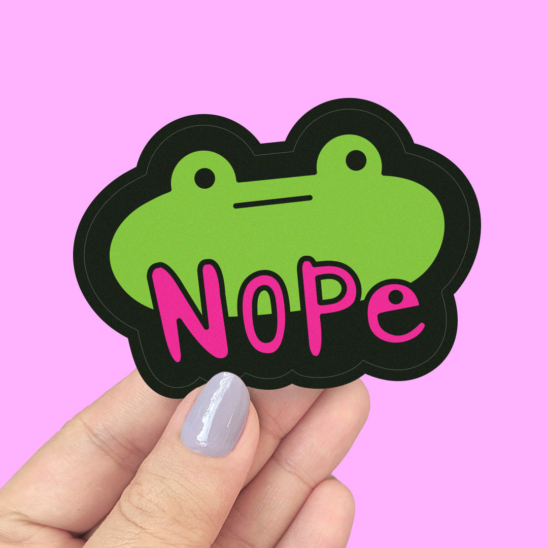 Nope Frog Vinyl Sticker – Wimzi